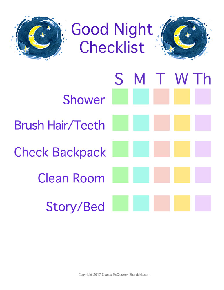 nighttime checklist Archives | Shanda McCloskey, Children's Illustrator ...