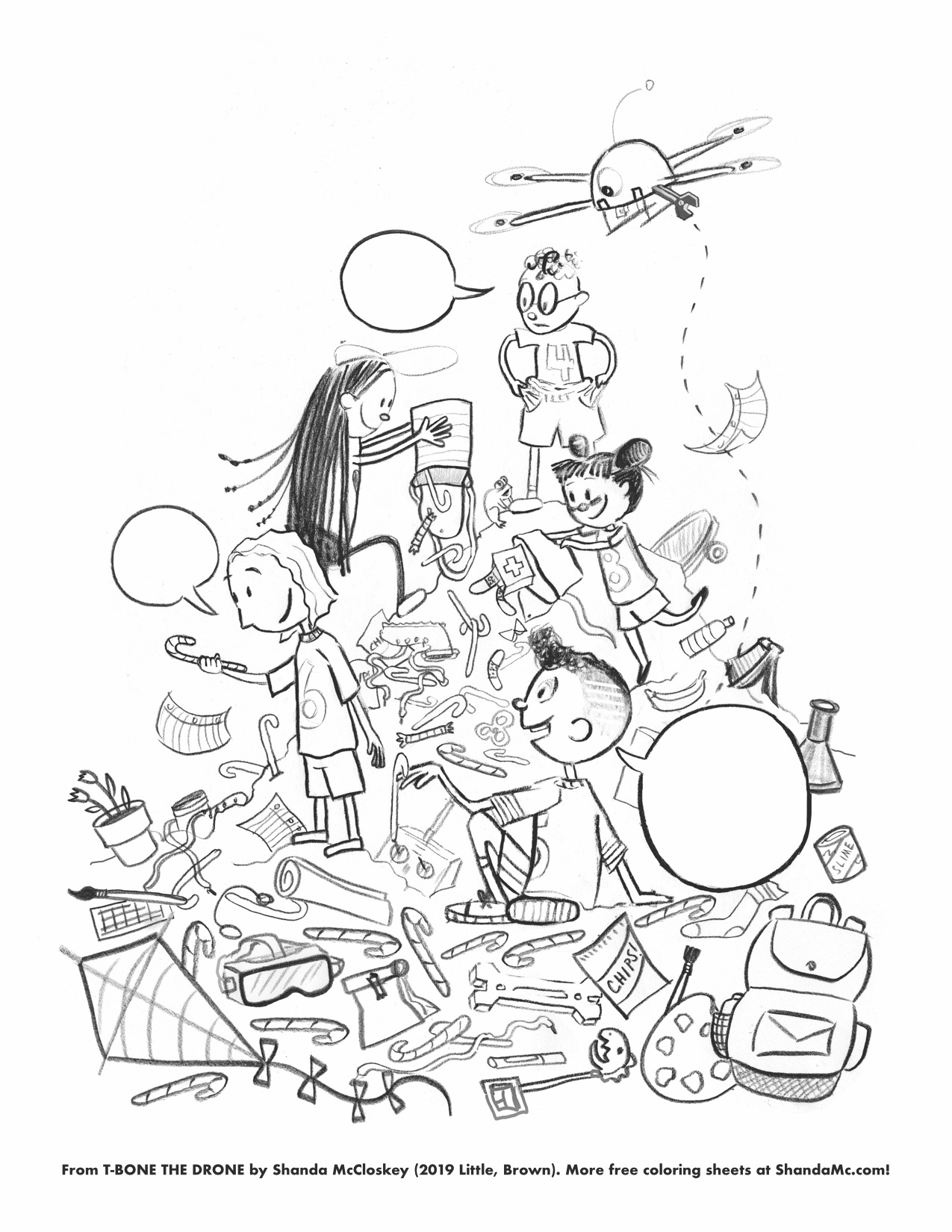 Free T-BONE THE DRONE Activities! | Shanda McCloskey, Children's ...