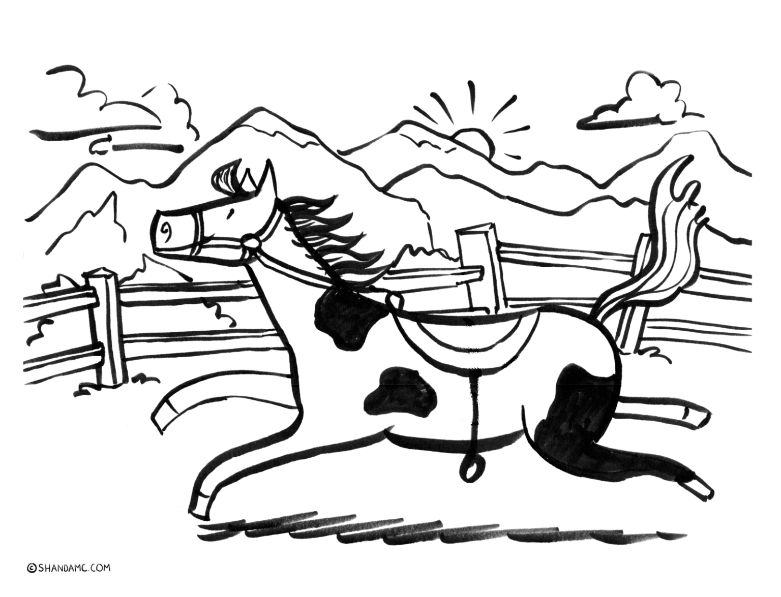 Happy As A Horse Coloring Page Shanda McCloskey Children s happy-as-a-horse-coloring-page-shanda-mccloskey-children-s